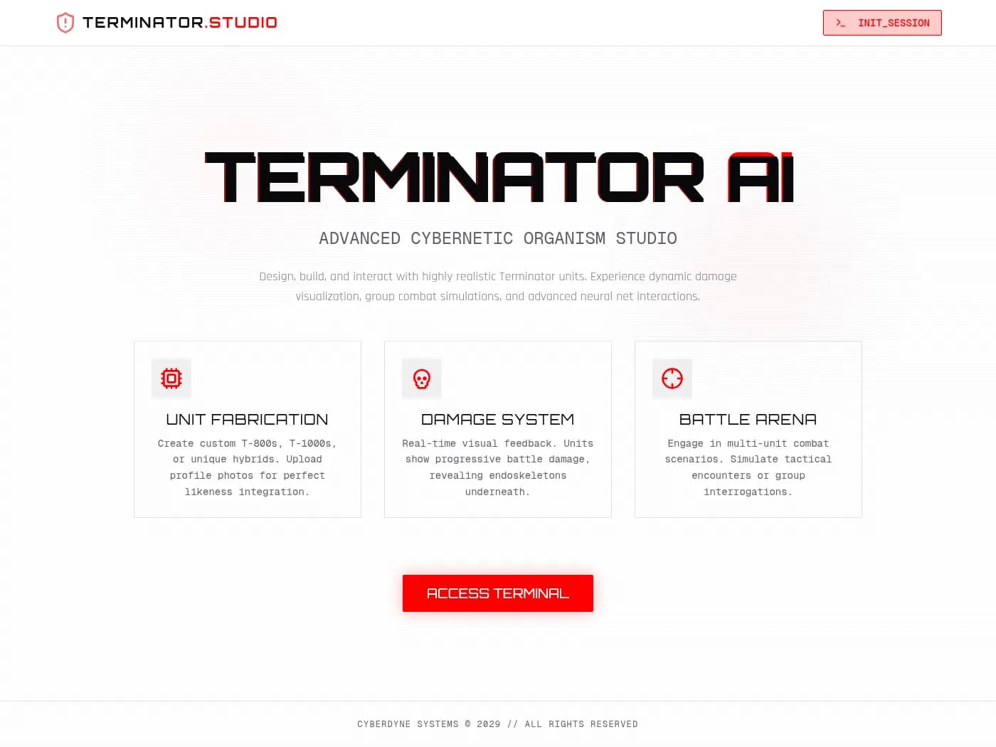 Terminator AI Character Studio