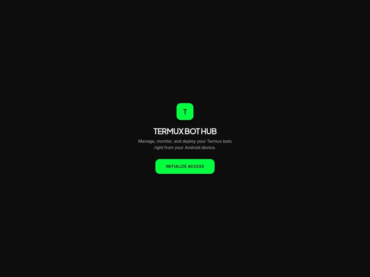 Termux Bot Mobile Hub