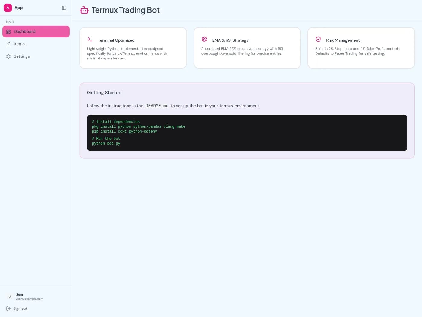 Termux Trading Bot