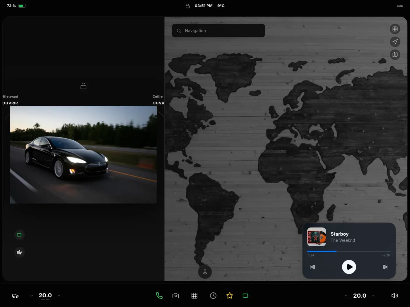 Tesla Main Dashboard