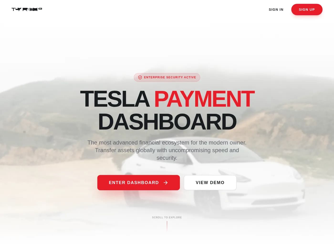 Tesla Payment Dashboard