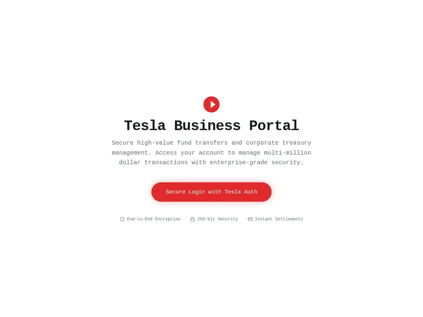 Tesla Payment Portal