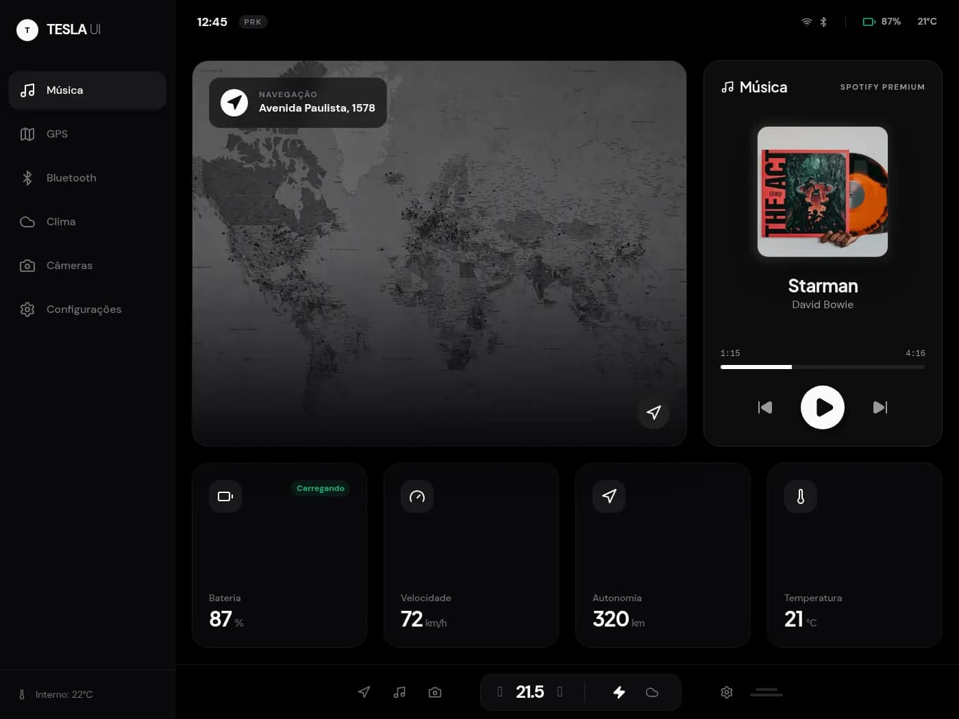 Tesla Media Dashboard