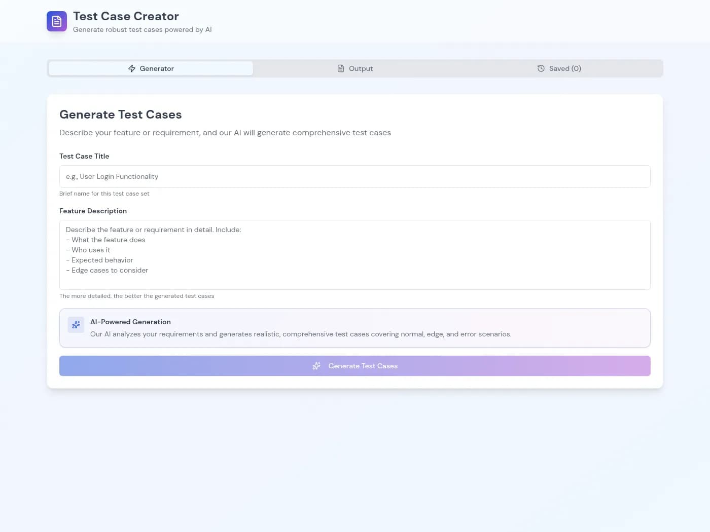 Test Case Creator