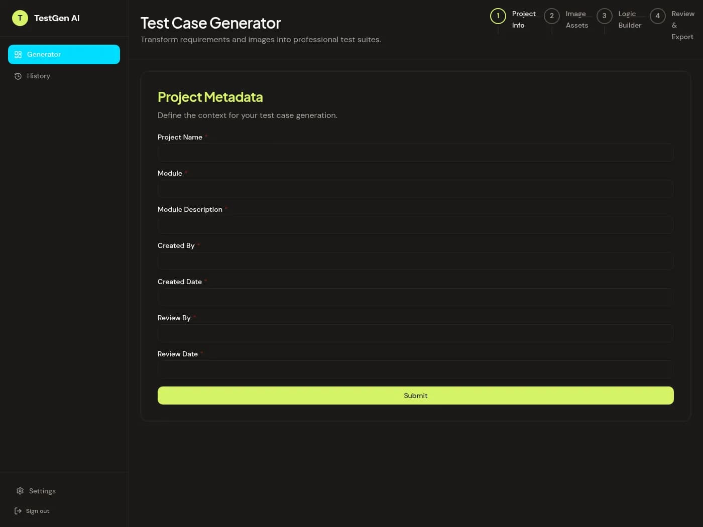 Advanced Test Case Generator