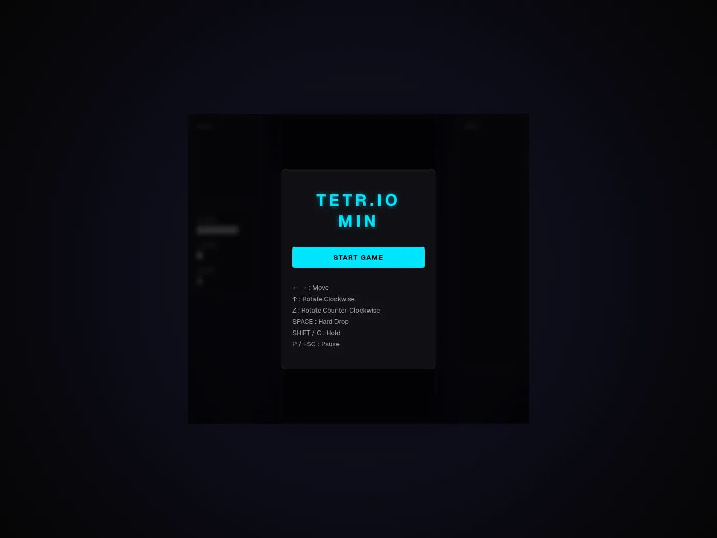 Minimal Tetr.io Clone