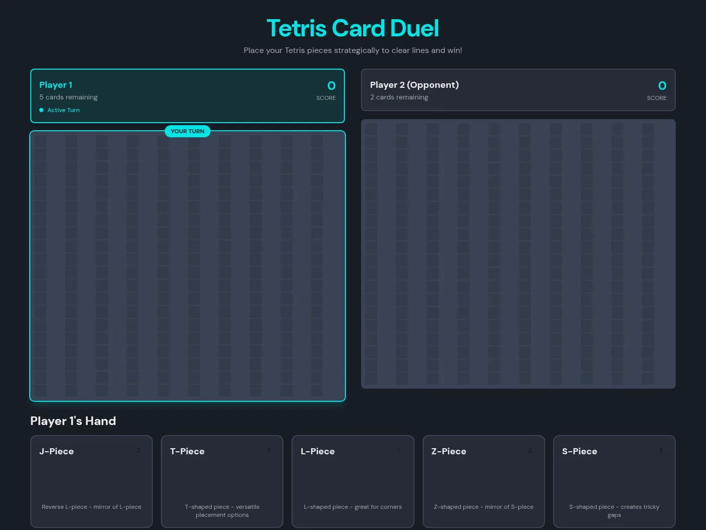 Tetris Card Duel