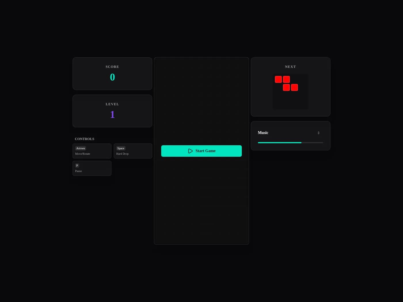 Tetris Web Game