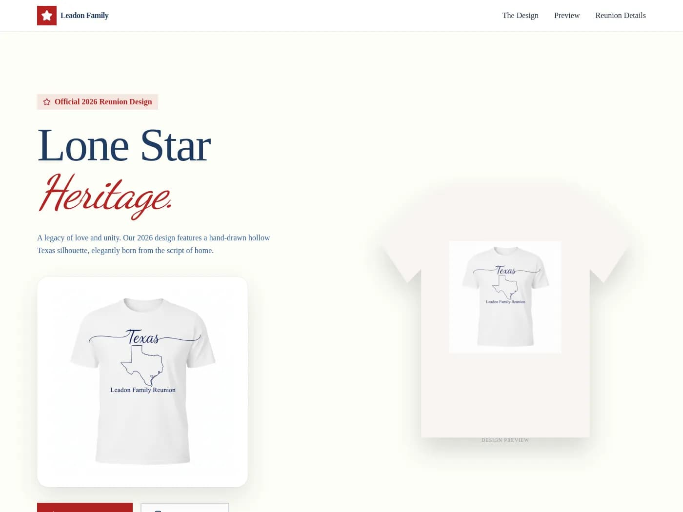 Leadon Texas Reunion Shirt