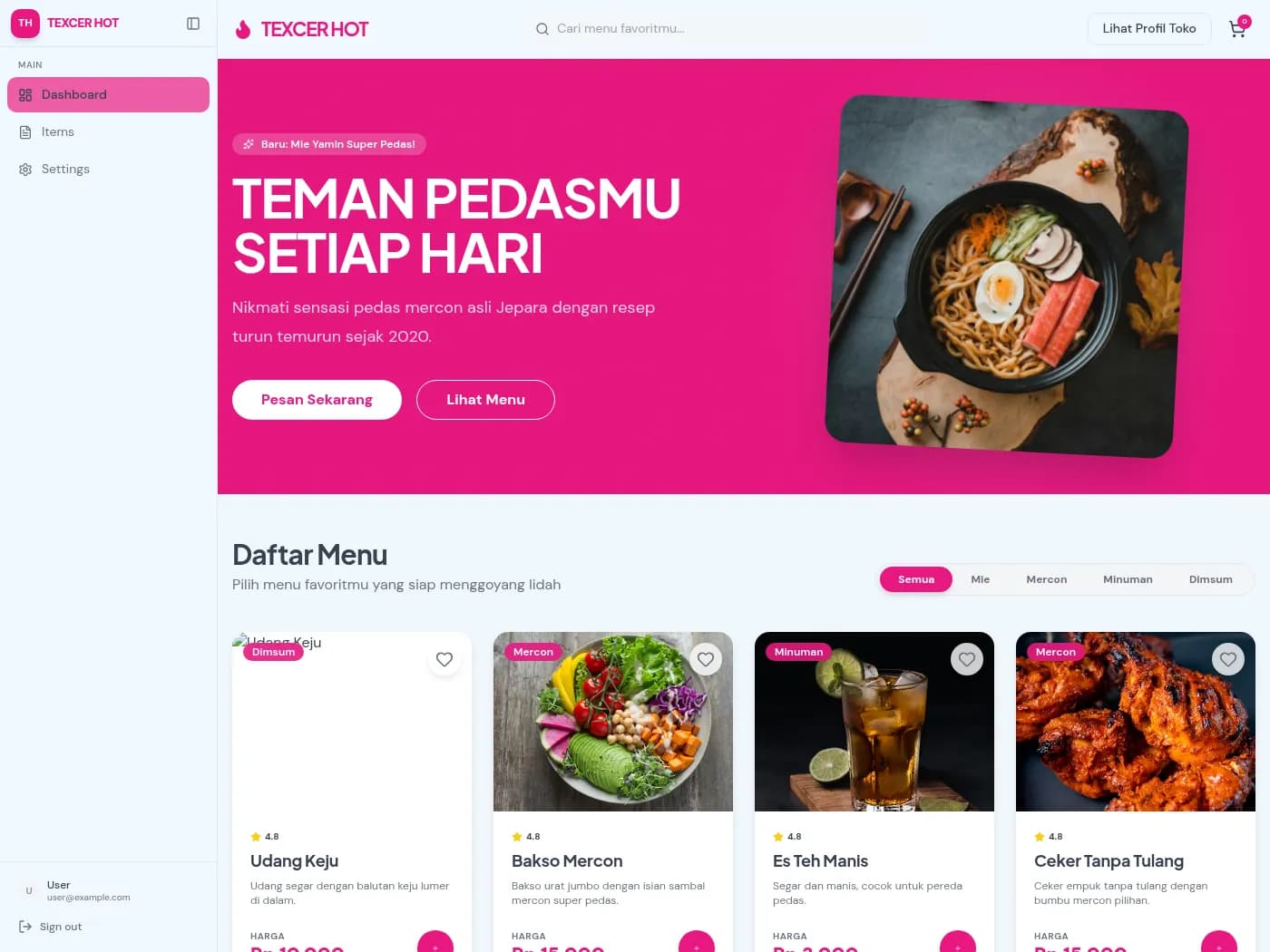 Texcer Hot Online Shop