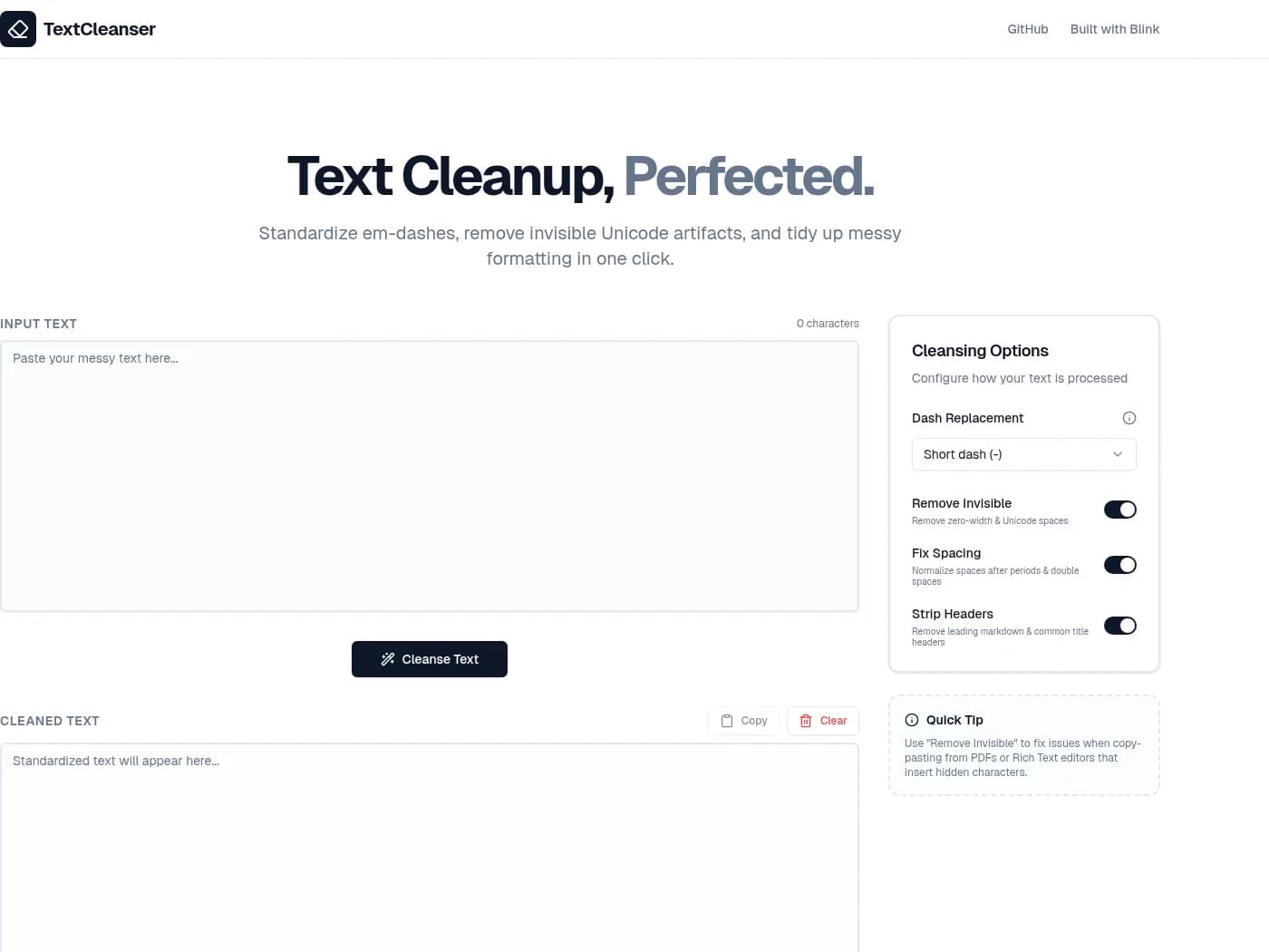 TextCleanser