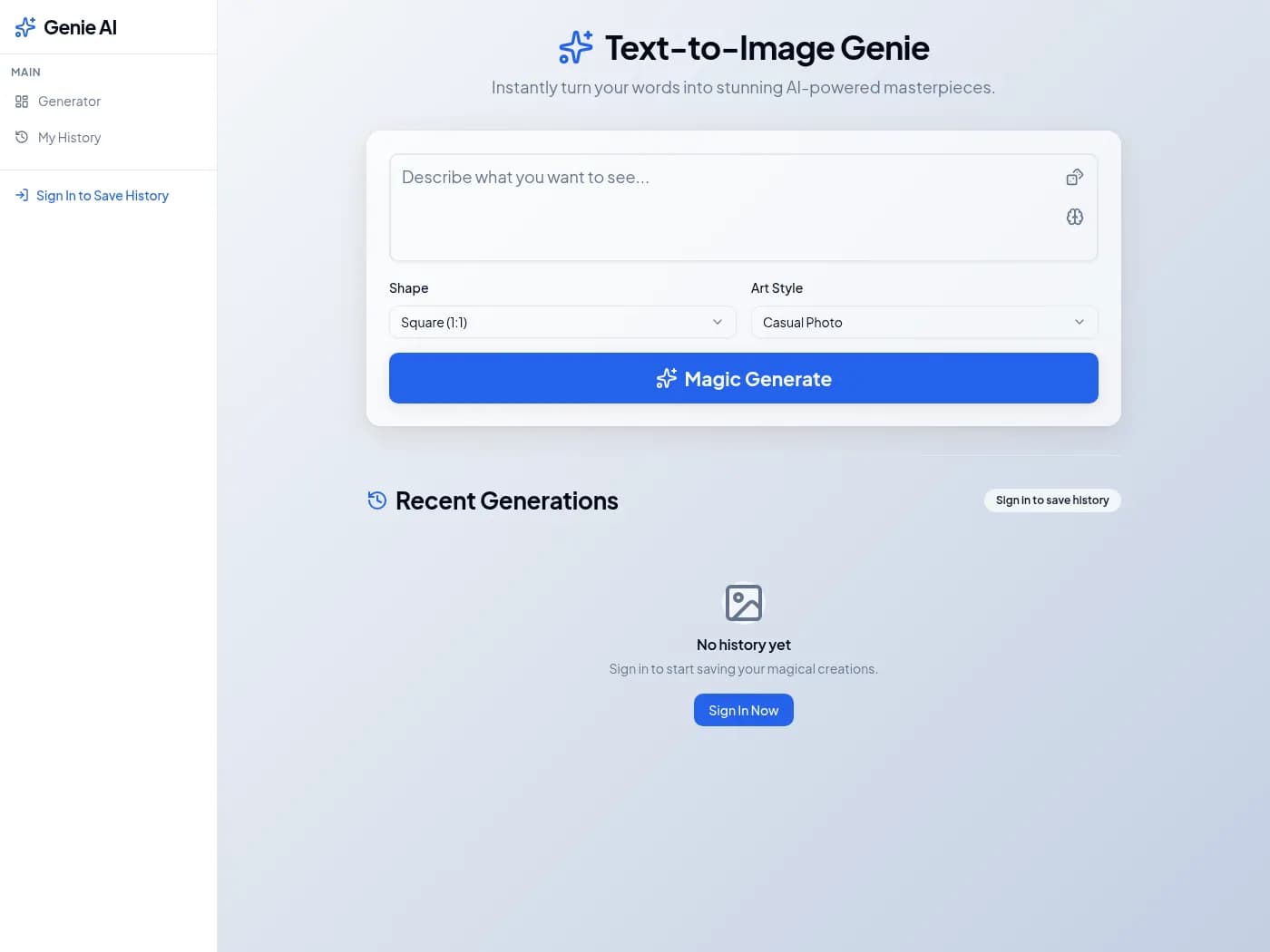 Text-to-Image Genie
