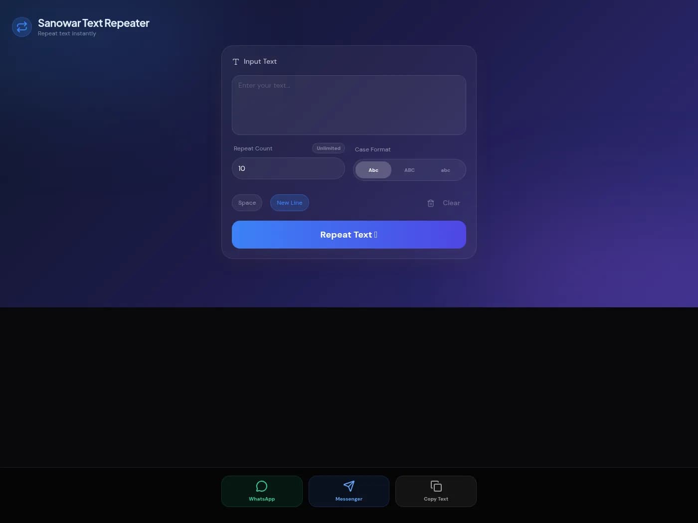 Sanowar Text Repeater