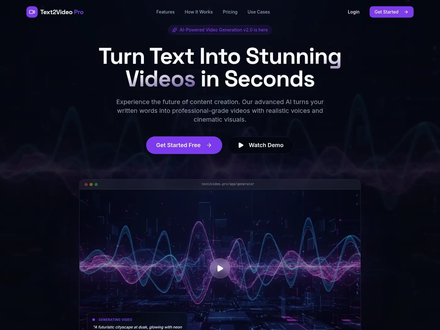 Text2Video Pro Site