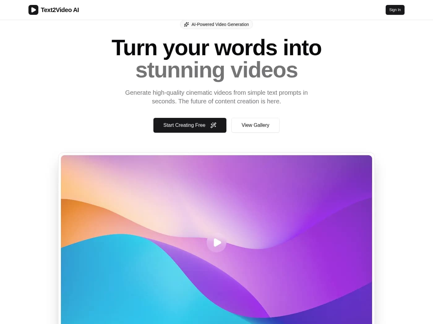 Text2Video AI