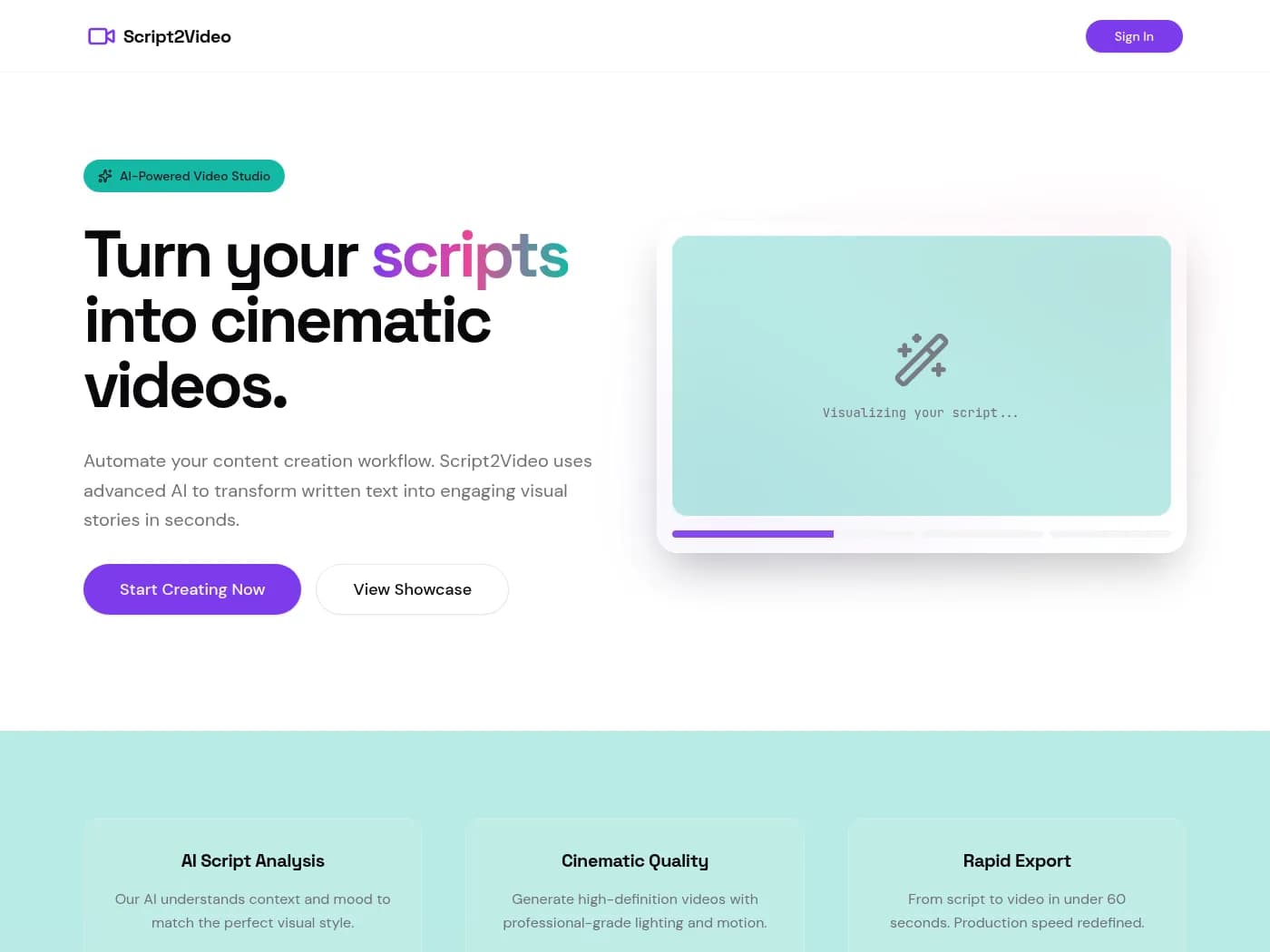 Script2Video Studio