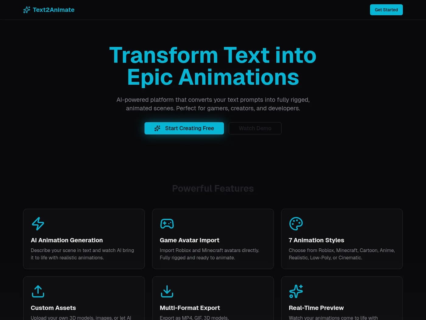 Text2Animate AI Studio