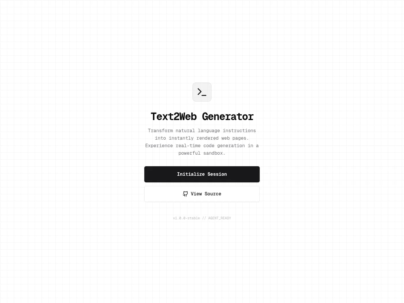 Text2Web Generator