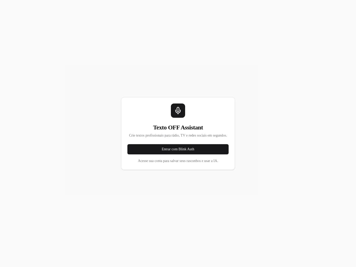 Texto OFF Assistant