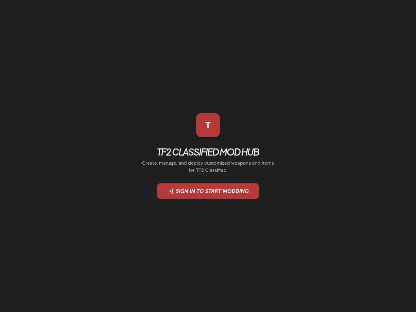 TF2 Classified Mod Hub