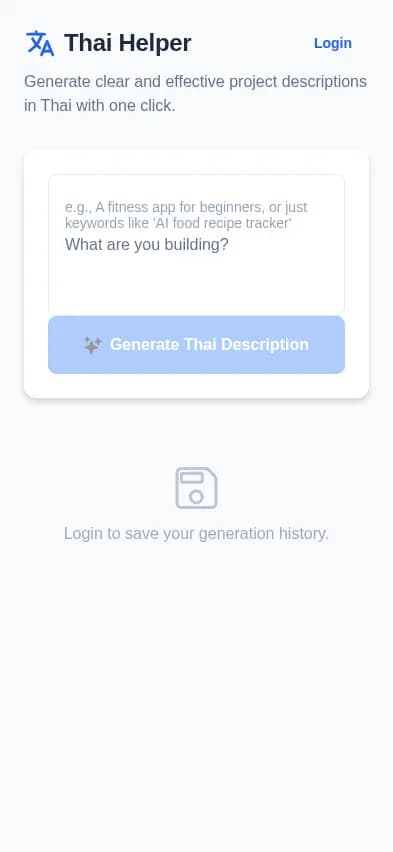 Thai Description Helper