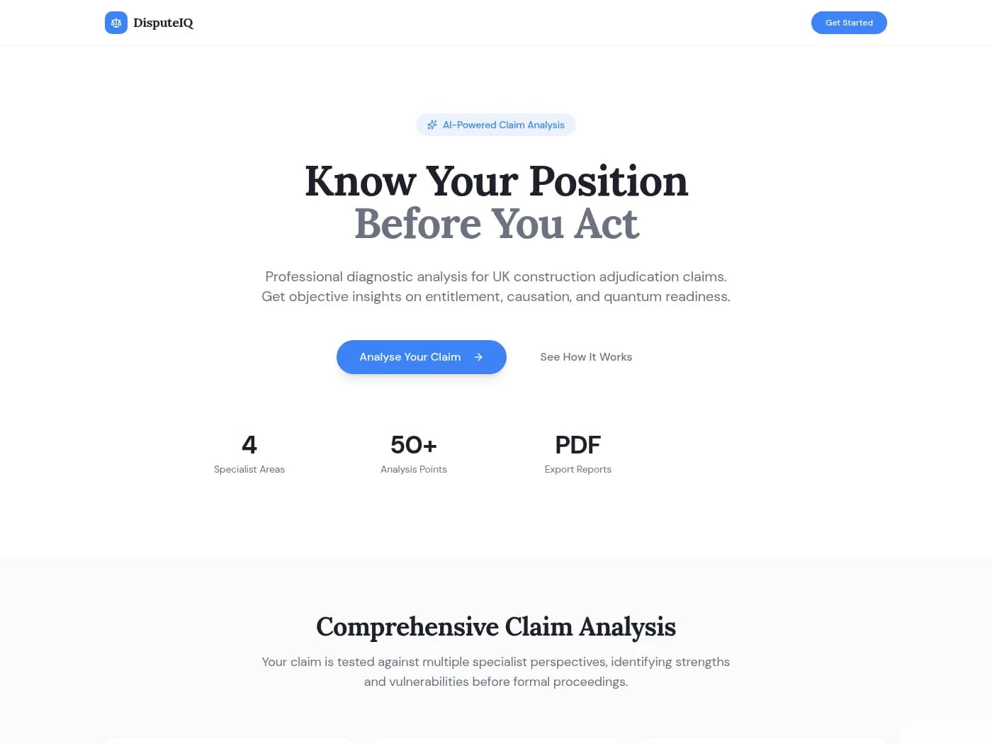 DisputeIQ – Construction Adjudication Readiness Analysis
