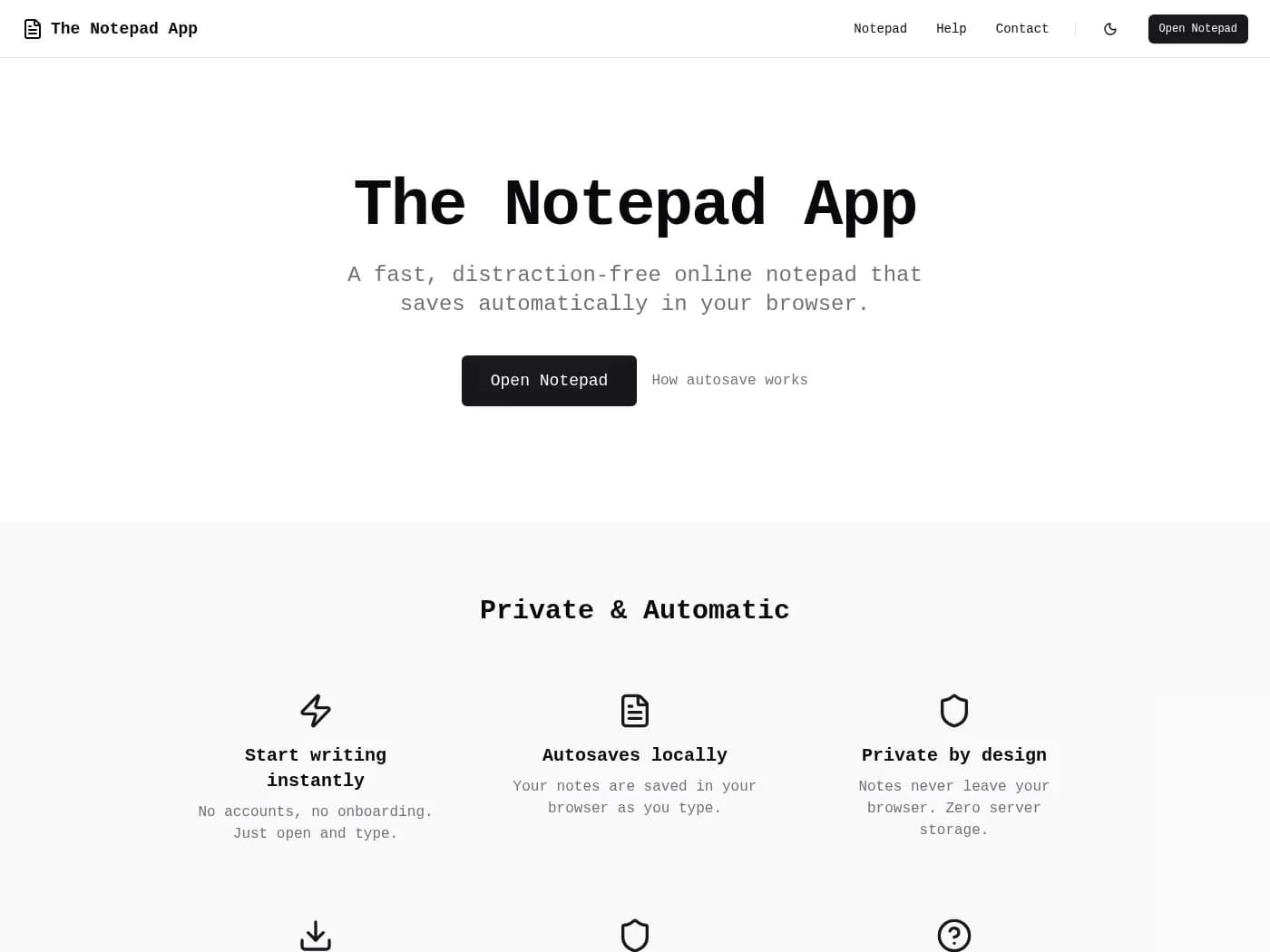 The Notepad App