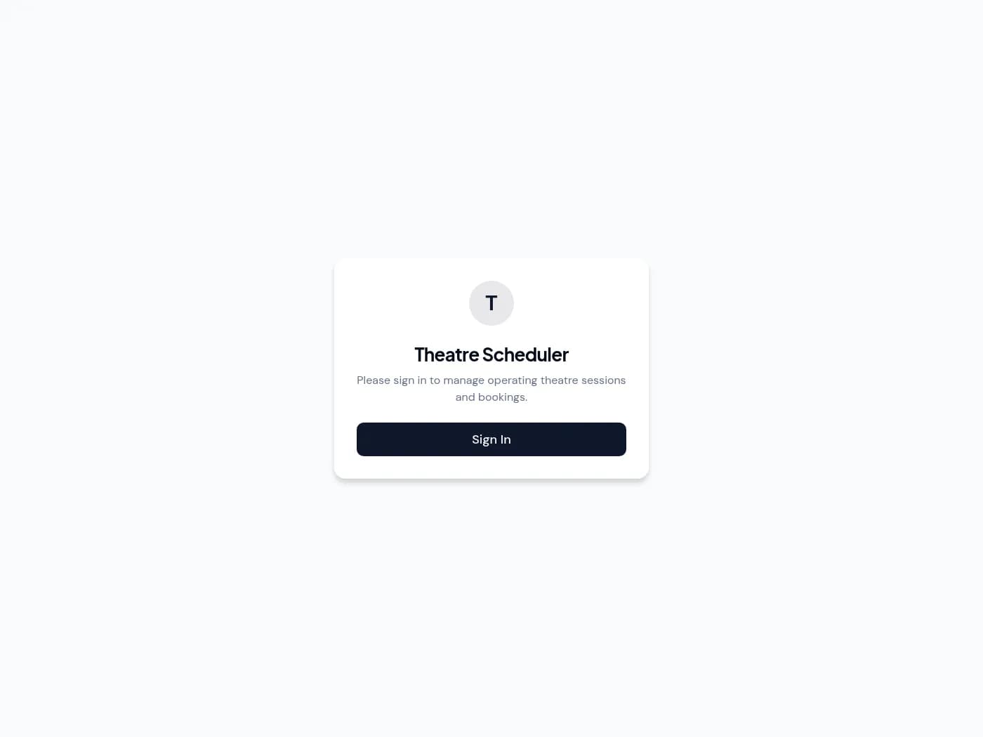 Theatre Scheduler