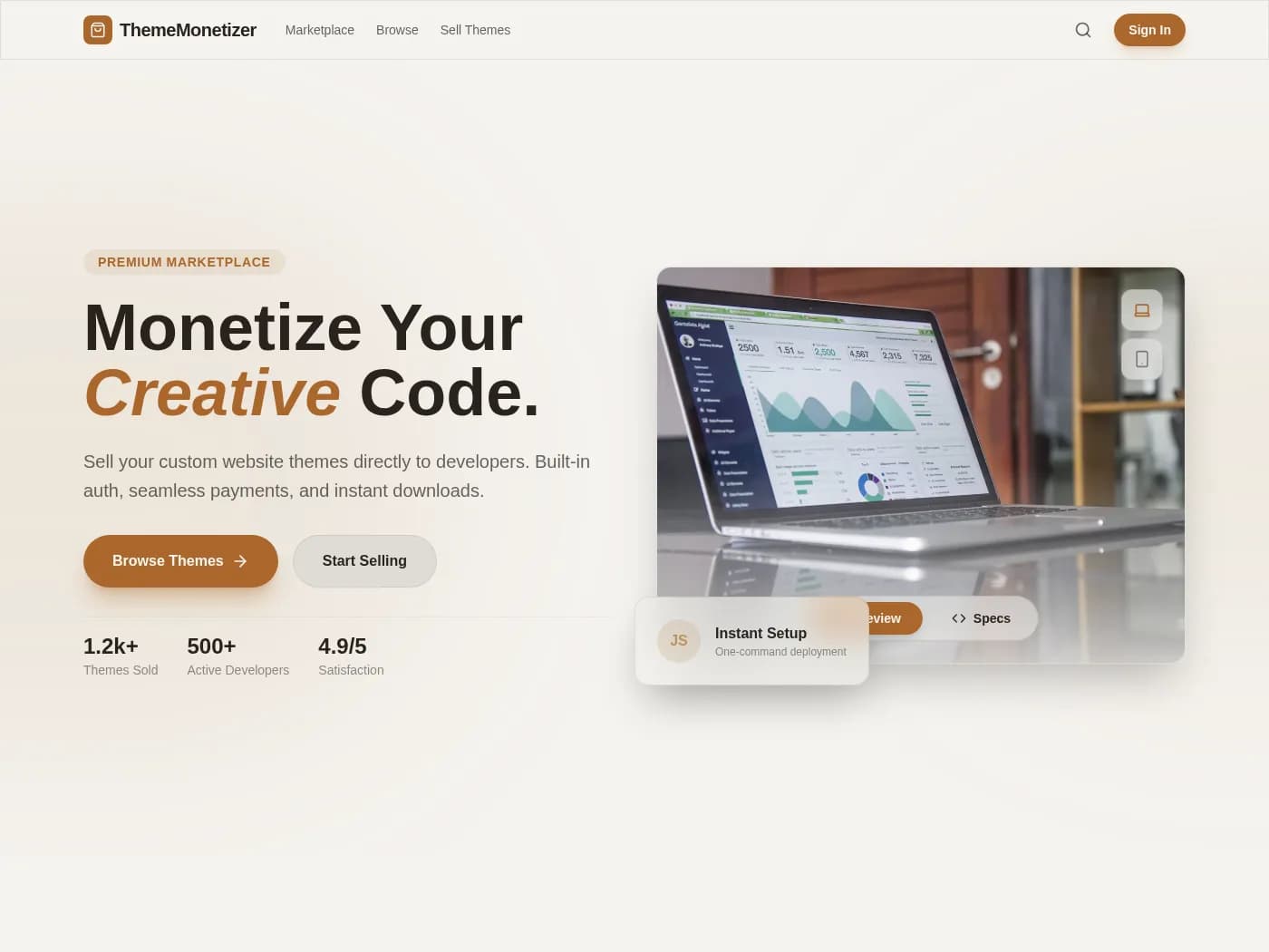 Theme Monetizer Pro