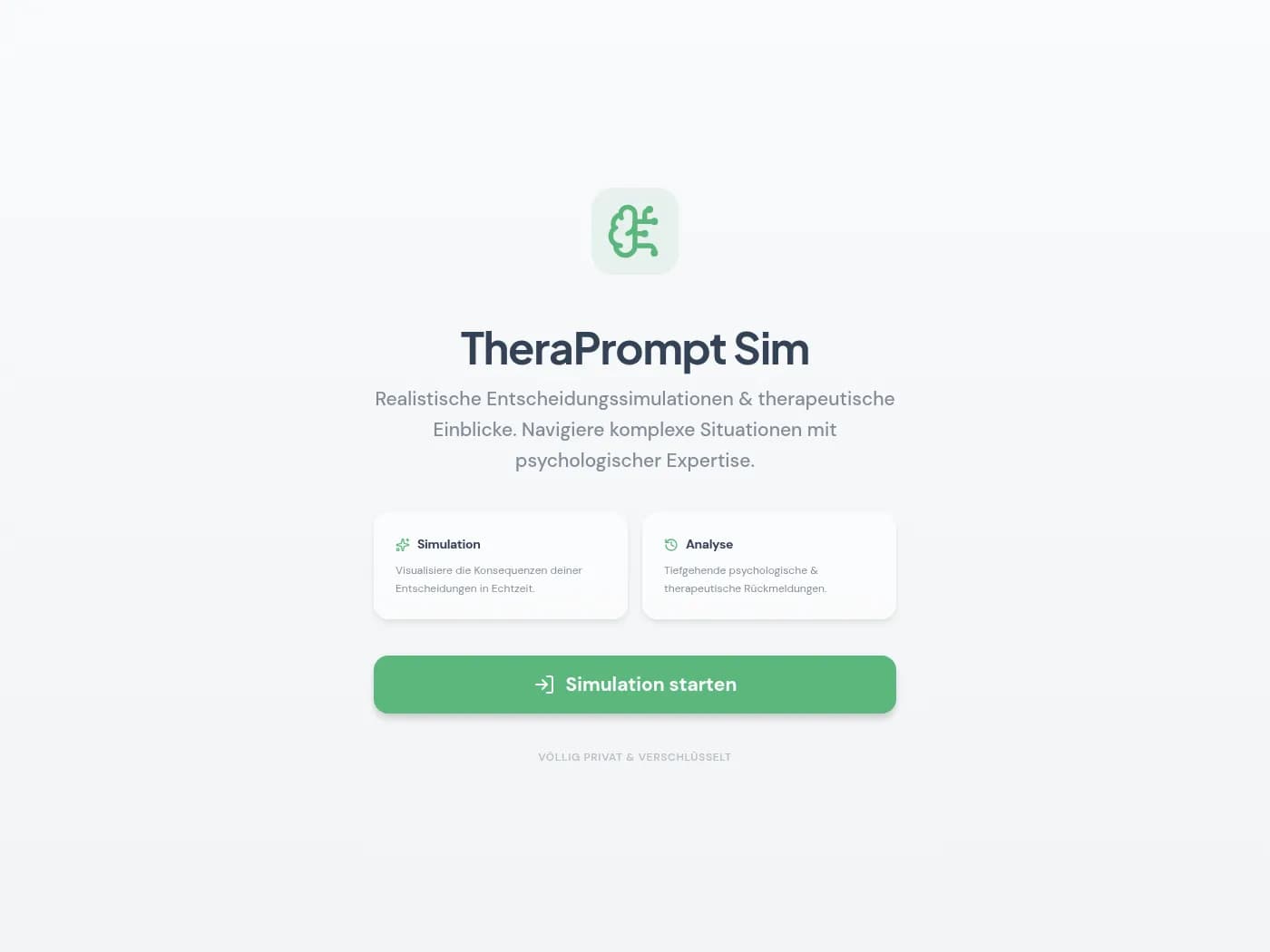 TheraPrompt Sim Interface