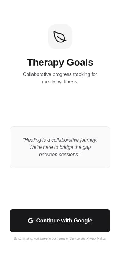 Therapy Goals Tracker