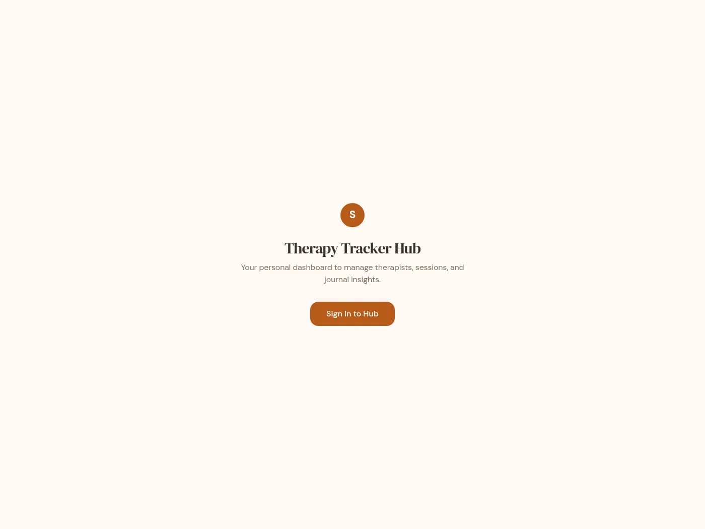 Therapy Tracker Hub