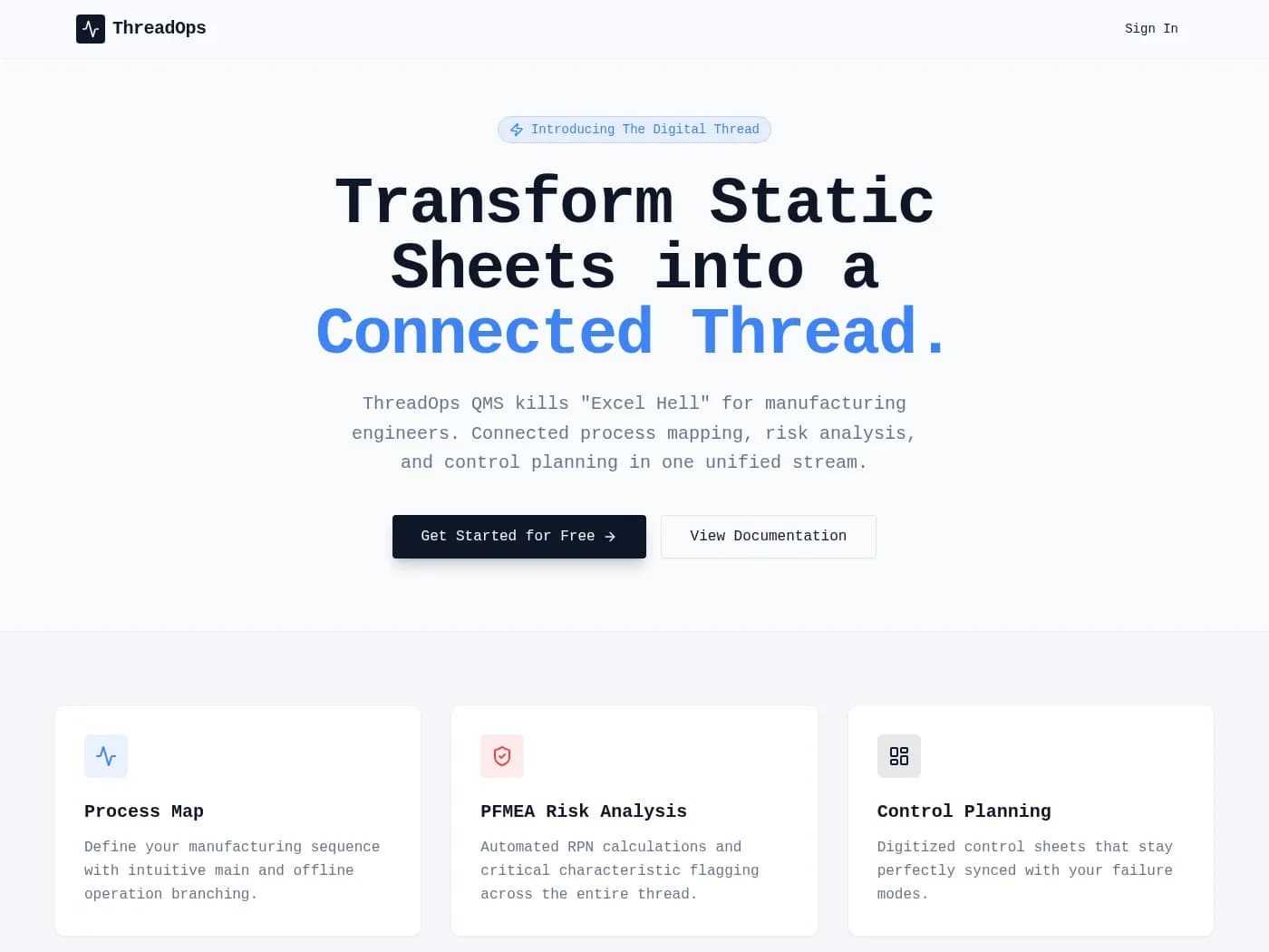 ThreadOps QMS UI