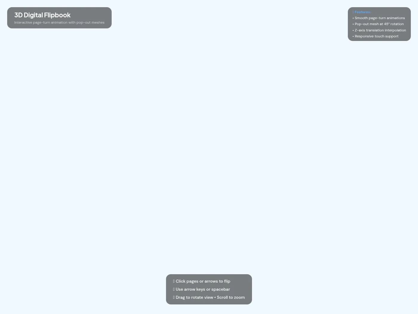 3D Flipbook Boilerplate