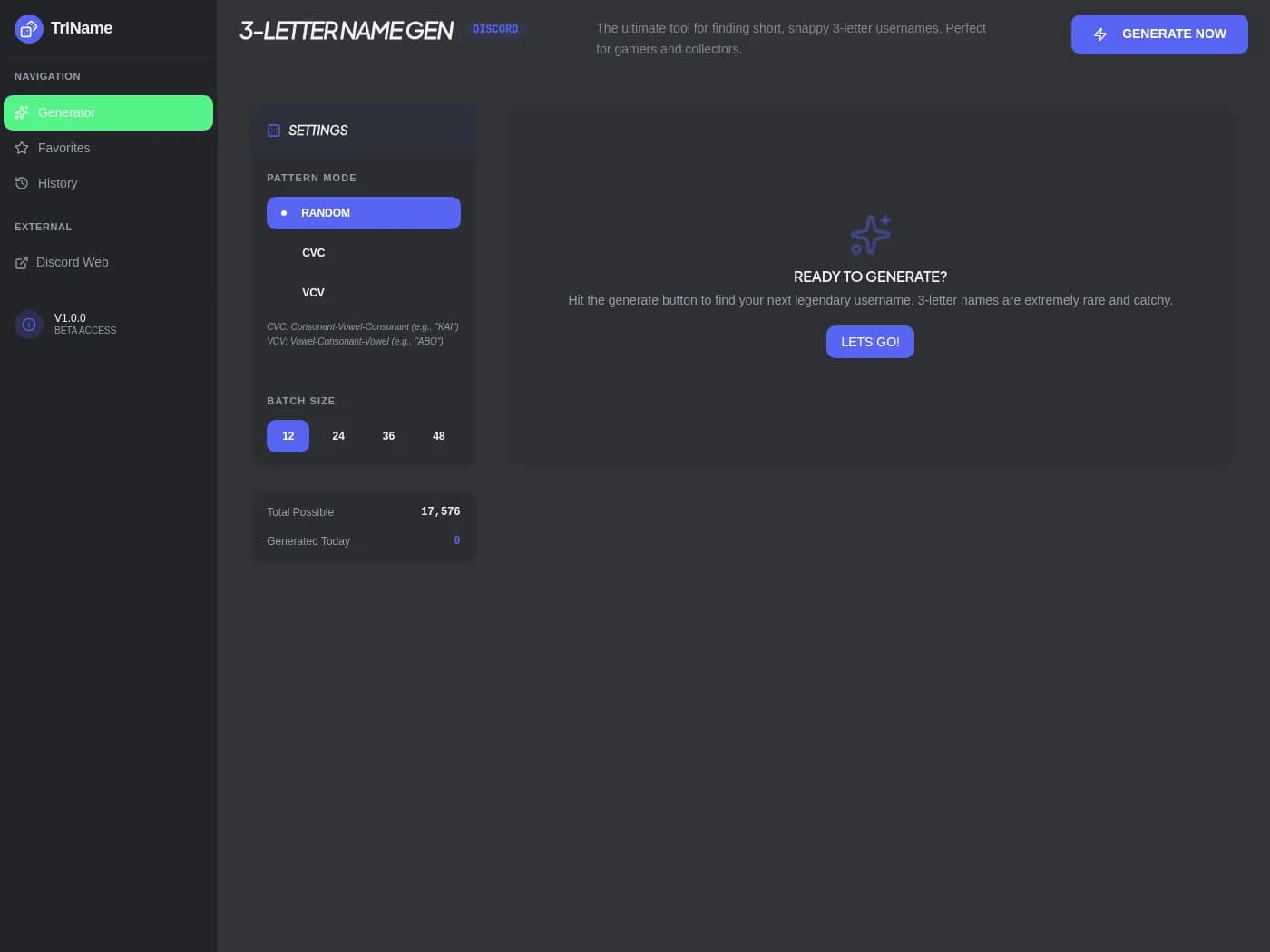 TriName Discord Generator