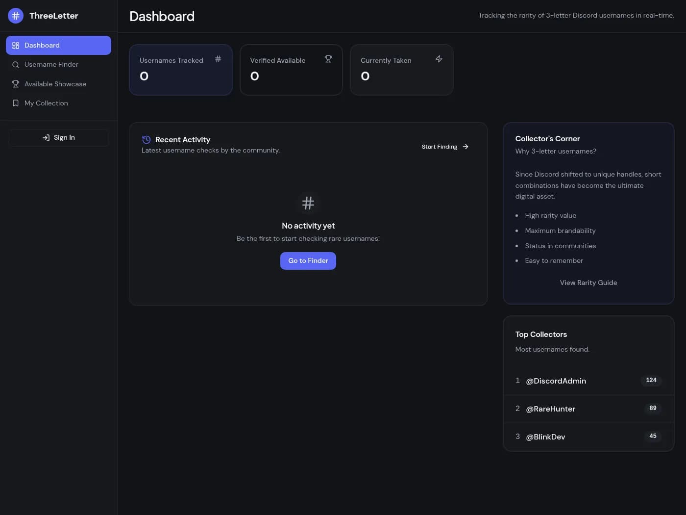 ThreeLetter Discord Finder