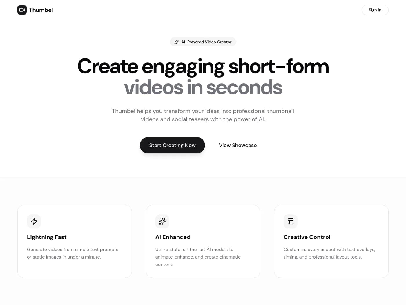 Thumbel Video Creator