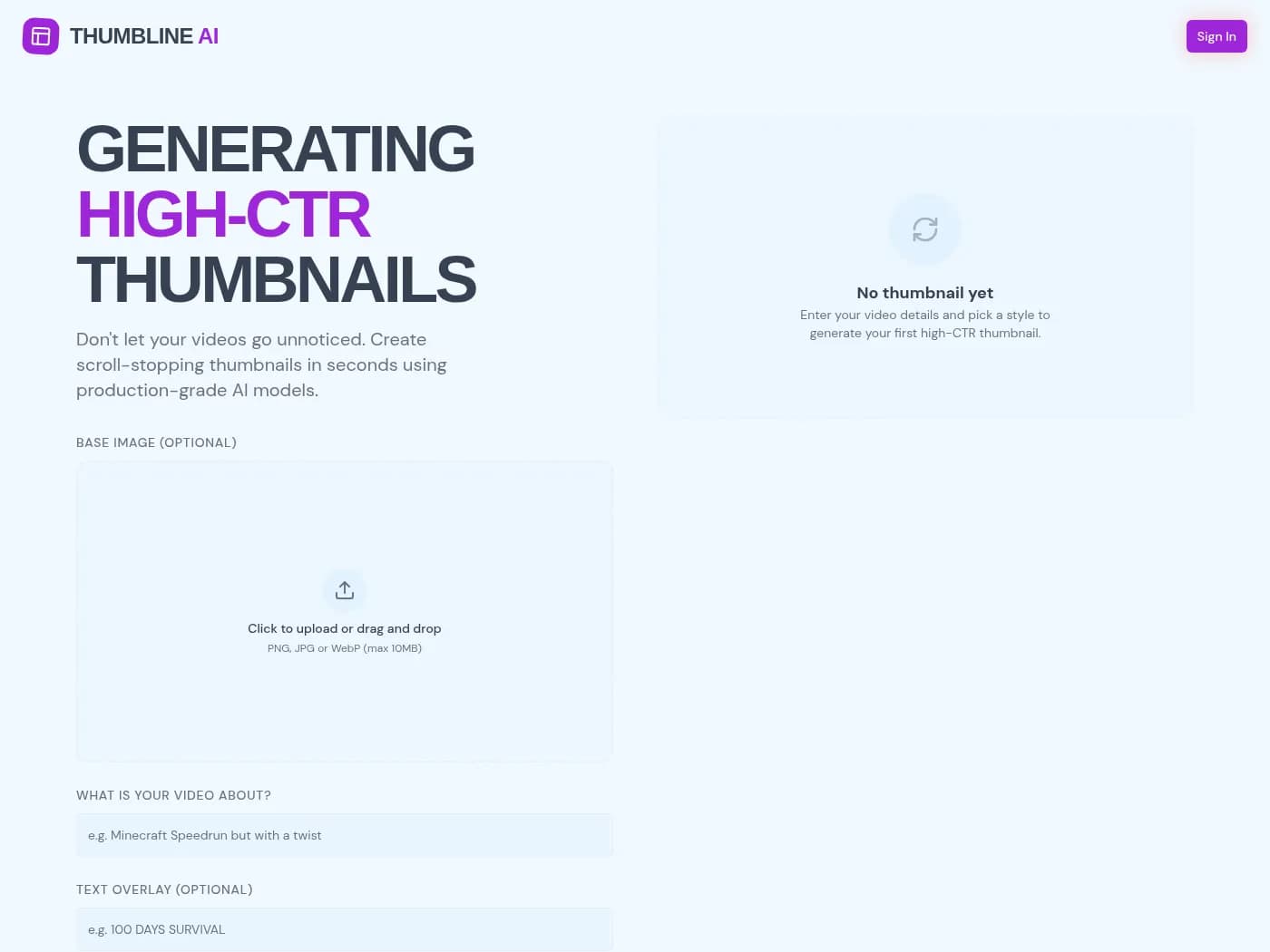 Thumbline Generator