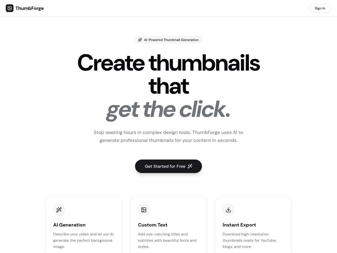 ThumbForge Generator