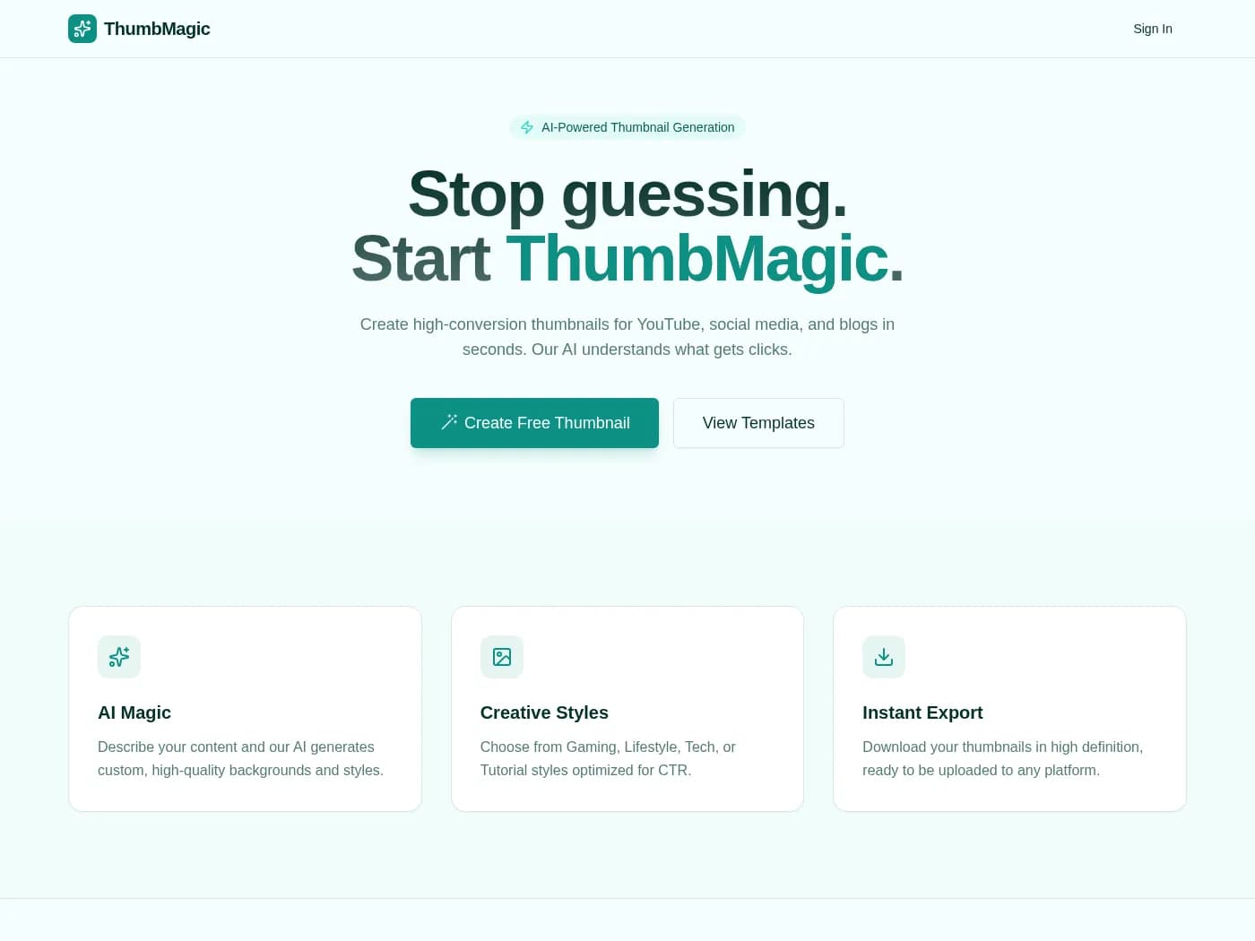 ThumbMagic Generator