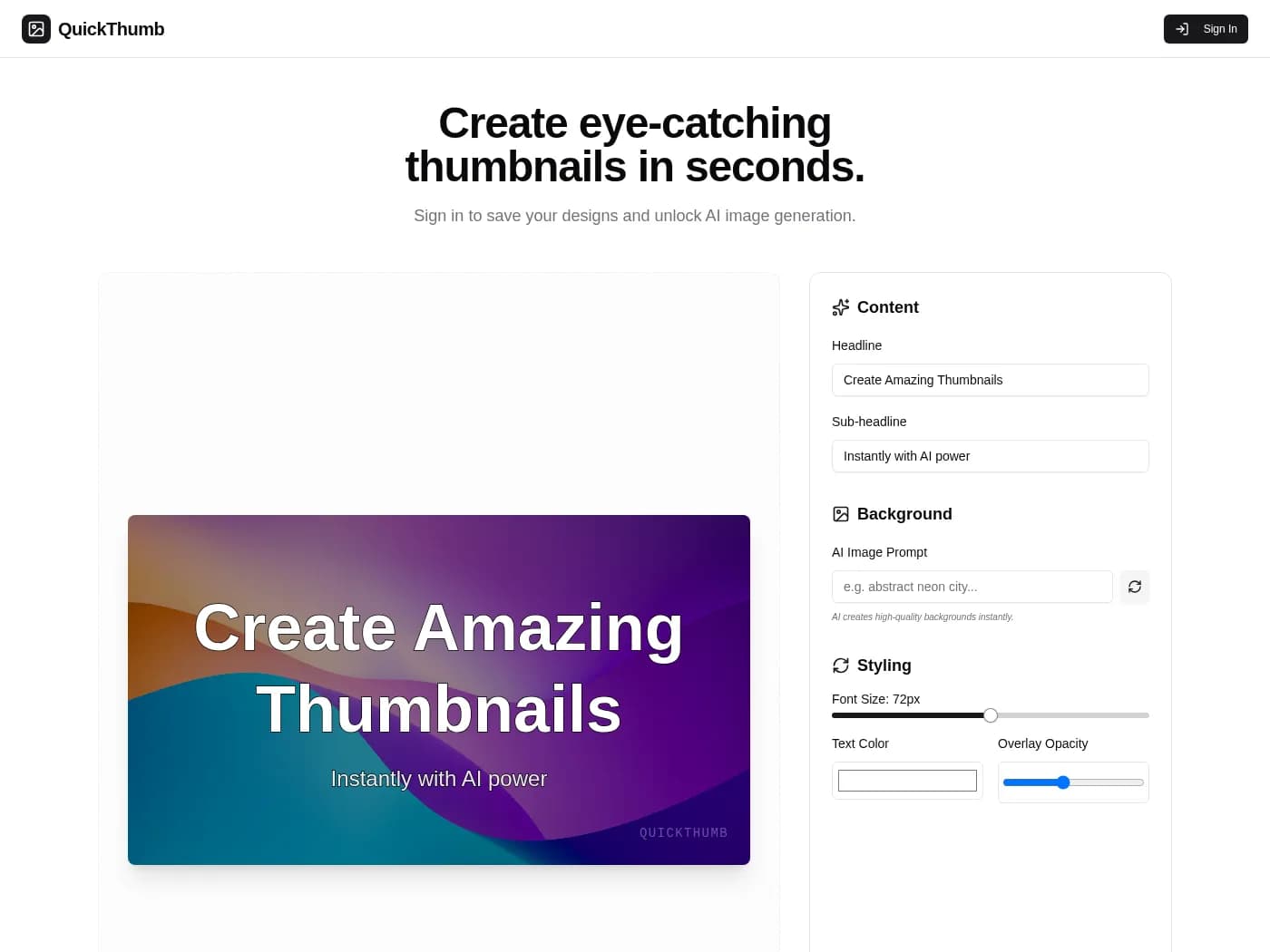 QuickThumb Generator
