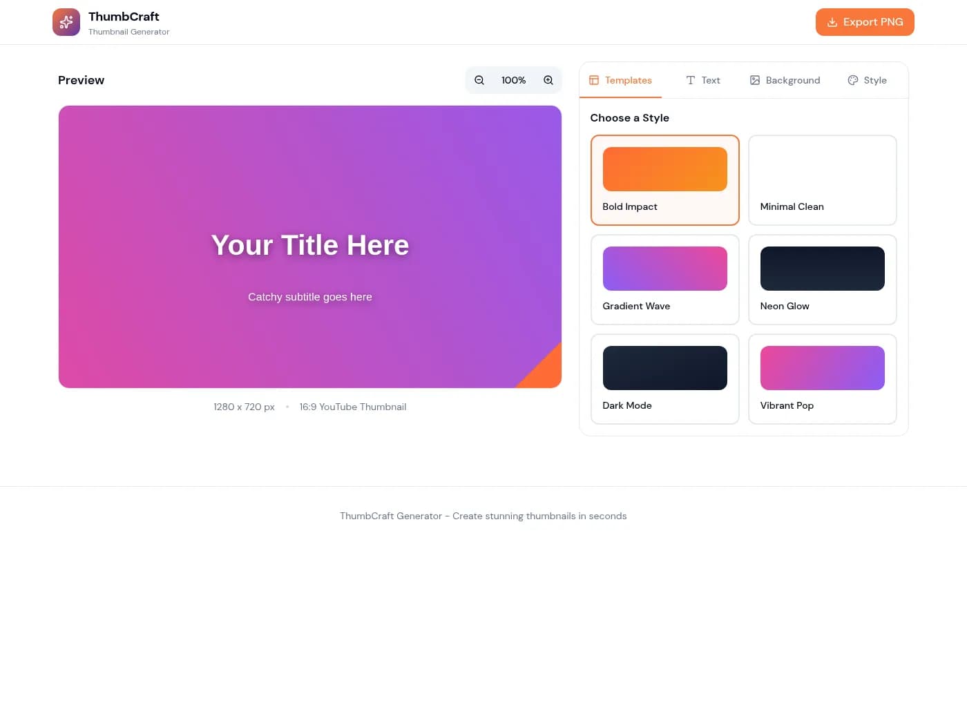 ThumbCraft Generator