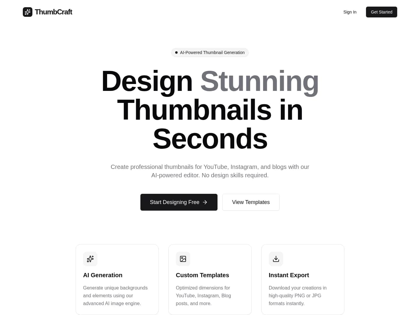 ThumbCraft Generator