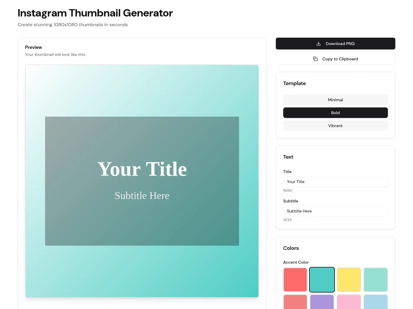 InstaThumb Generator