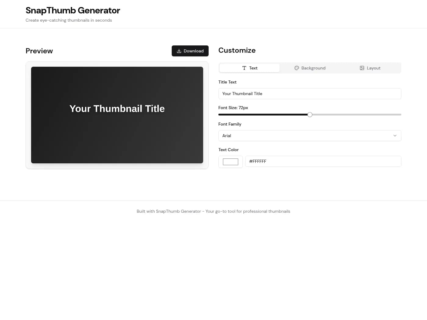 SnapThumb Generator