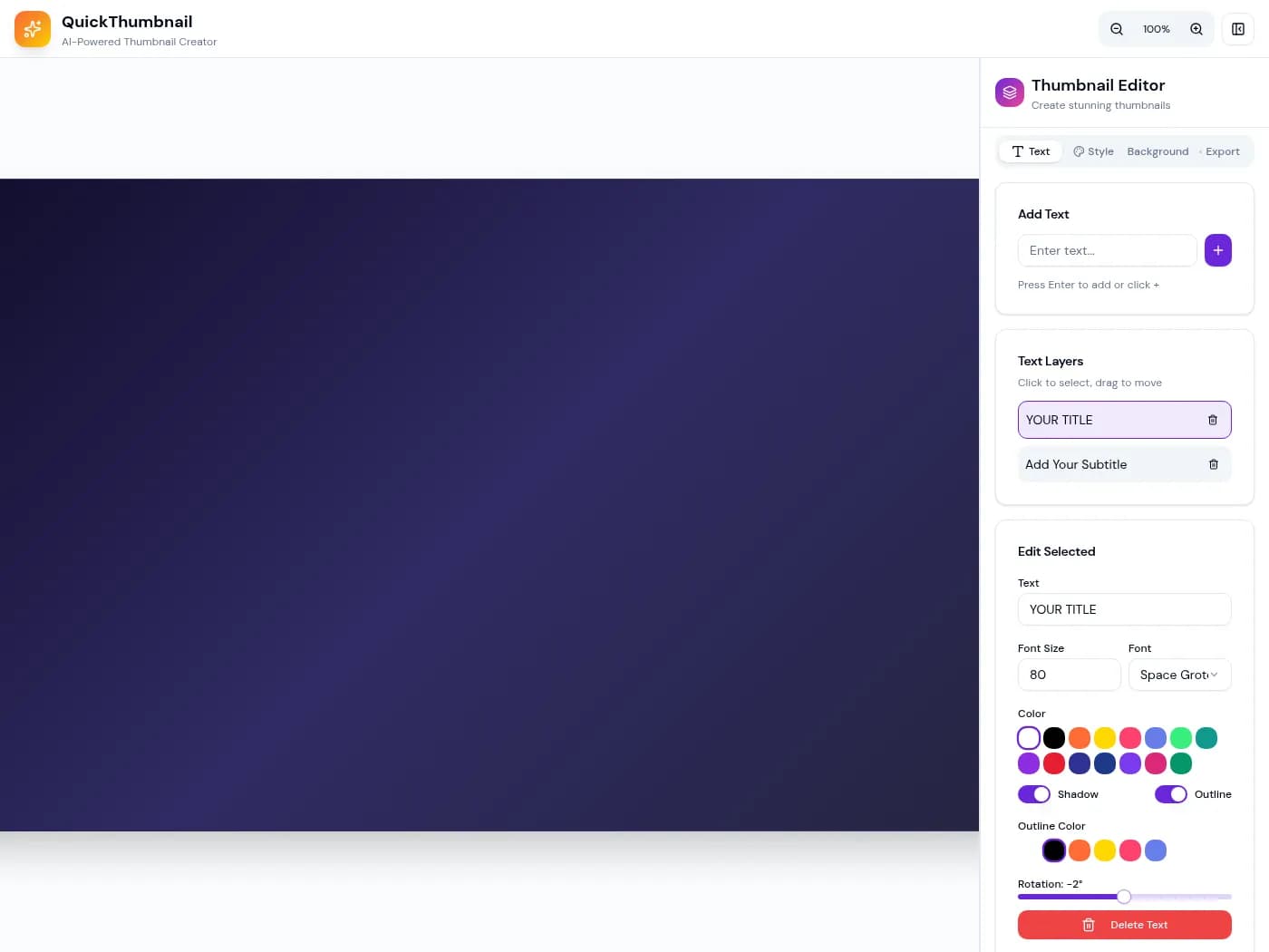 QuickThumbnail Creator