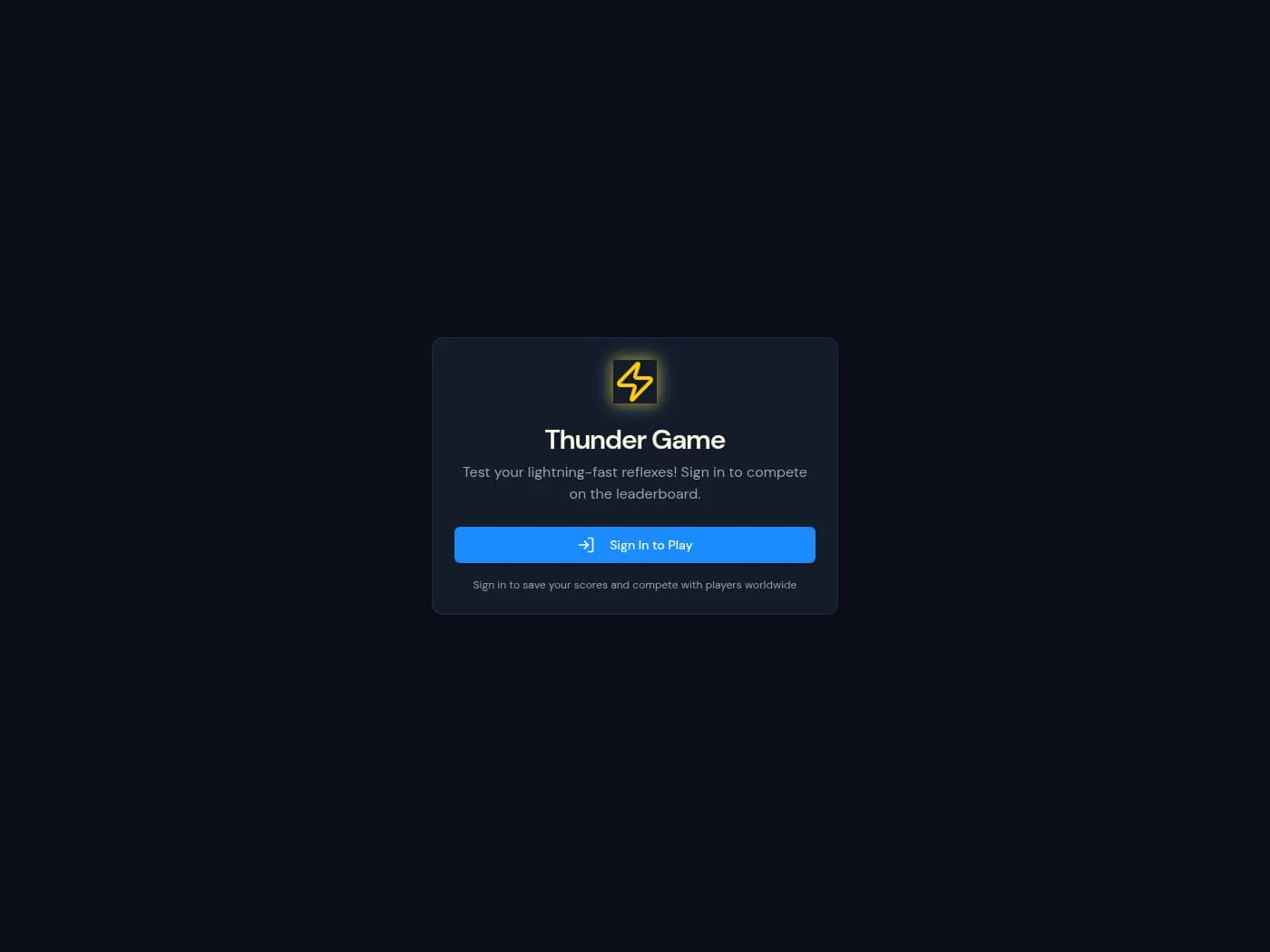 Thunder Game App