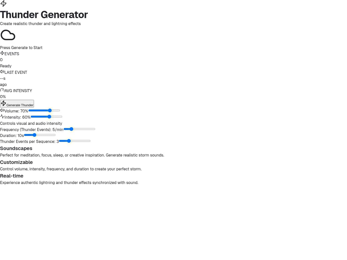 Thunder Generator