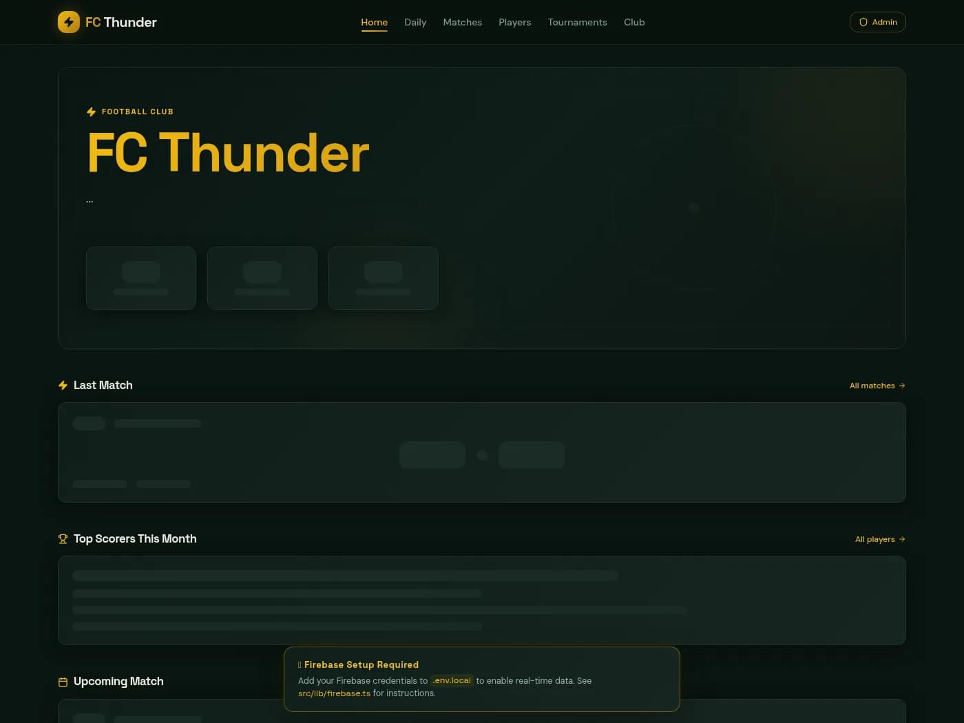 ThunderFC Club Portal