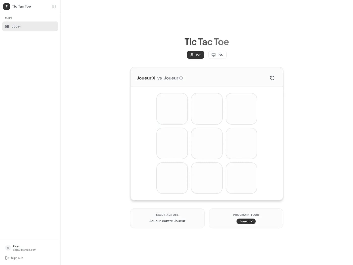 Tic Tac Toe Web